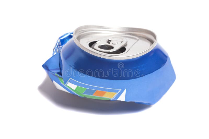 Empty Crumpled Can from Energy Drink or Beer Stock Photo - Image of ...