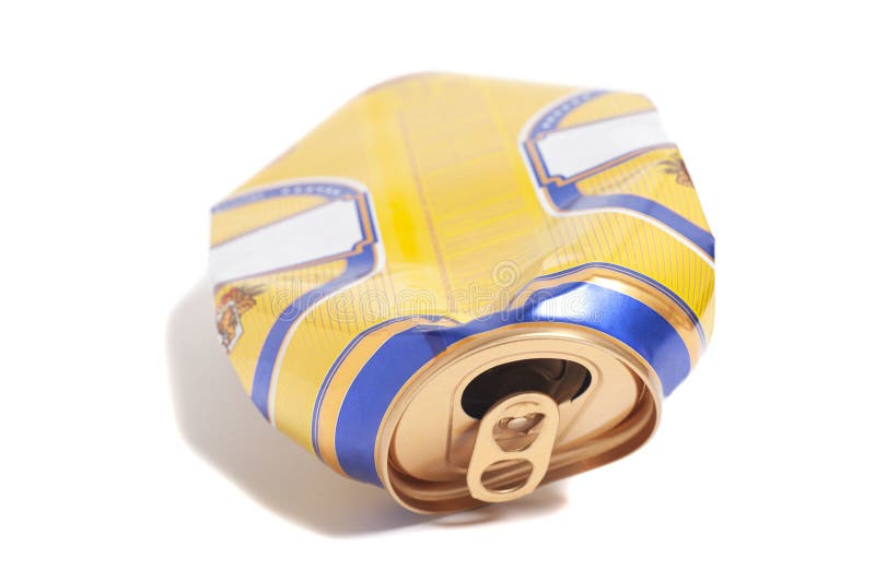 Empty Crumpled Can from Energy Drink or Beer Stock Photo - Image of ...