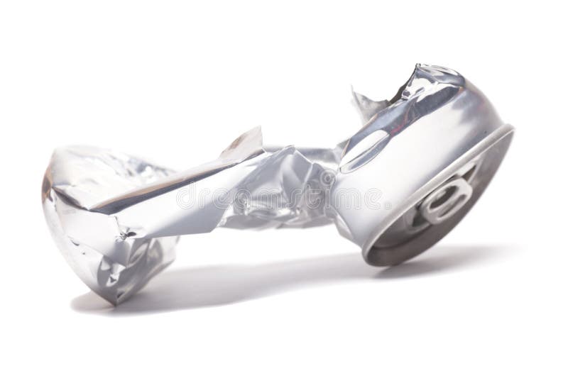 Empty Crumpled Can from Energy Drink or Beer Stock Photo - Image of ...