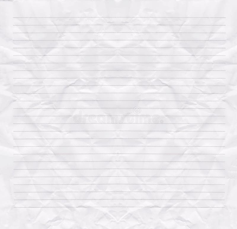 Empty Crumpled Notebook Paper Background Stock Photo - Image of board ...