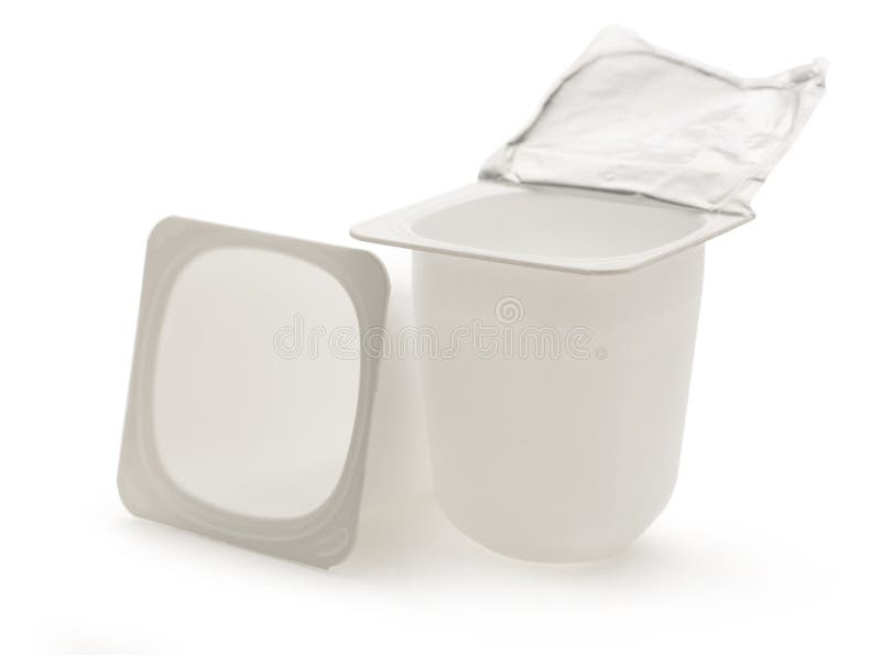 Empty Crushed Plastic Yogurt Pots Stock Image - Image of broken, empty ...