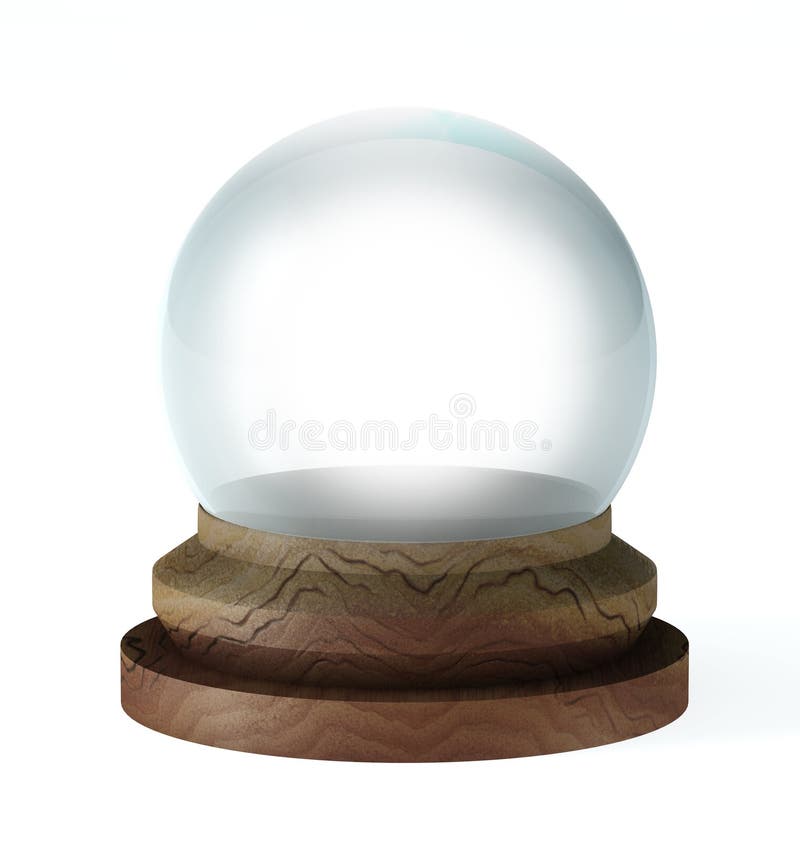 Crystal Ball with Metal Base Stock Illustration - Illustration of luck ...
