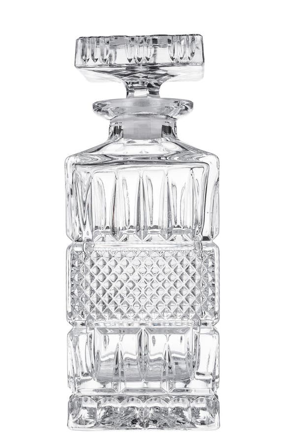 Empty crystal decanter stock photo. Image of glass, container - 86467630