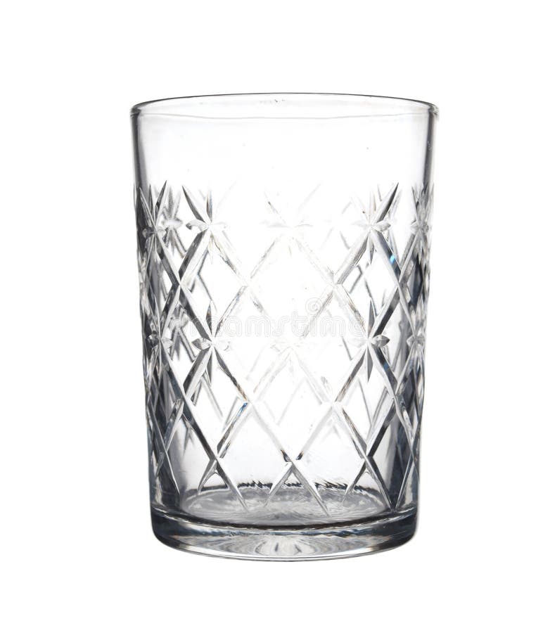 Empty Crystal Glass Isolated on White Background Stock Photo - Image of ...