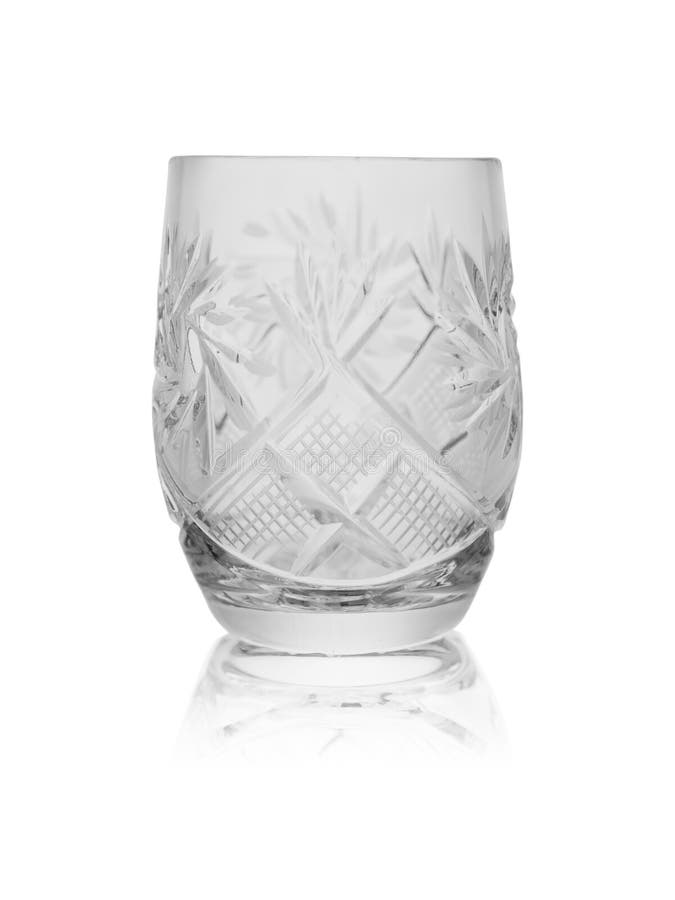 Empty Crystal Glass for Strong Alcohol on a White Background with ...