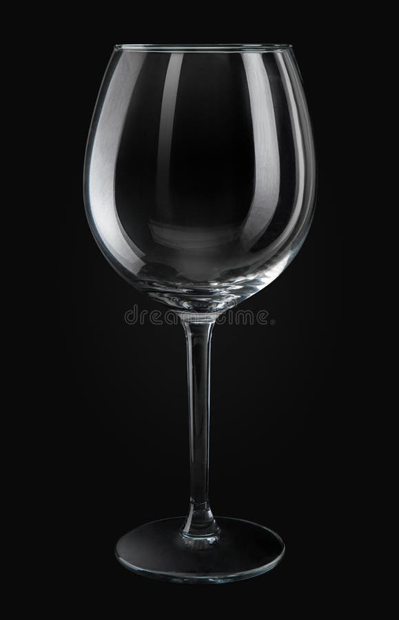 Empty Crystal Glass for Wine with Clipping Path. Stock Photo - Image of ...