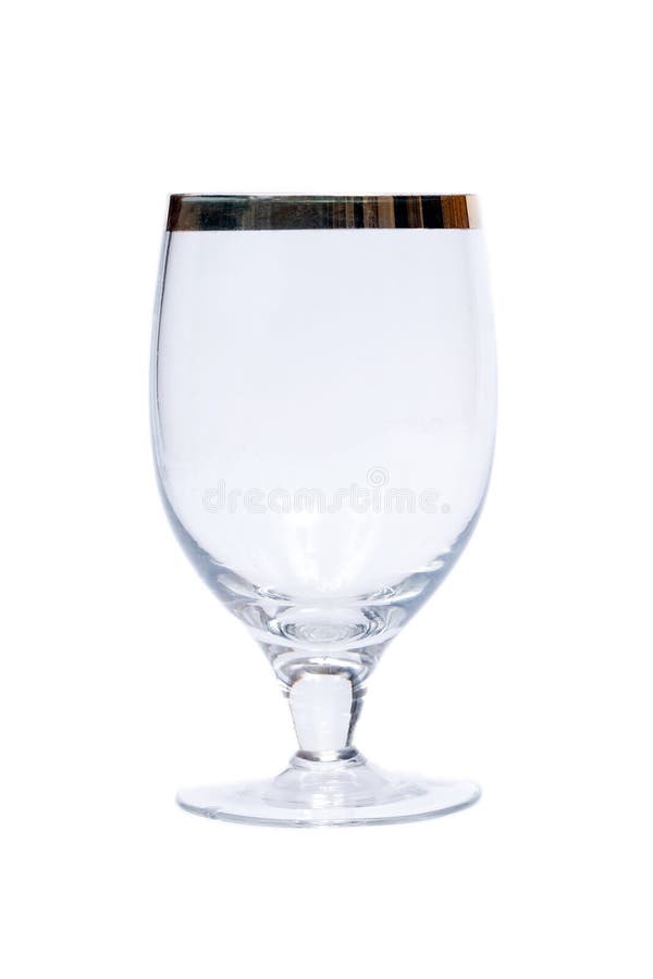Empty Crystal Wine Glass on White Background Stock Photo - Image of ...