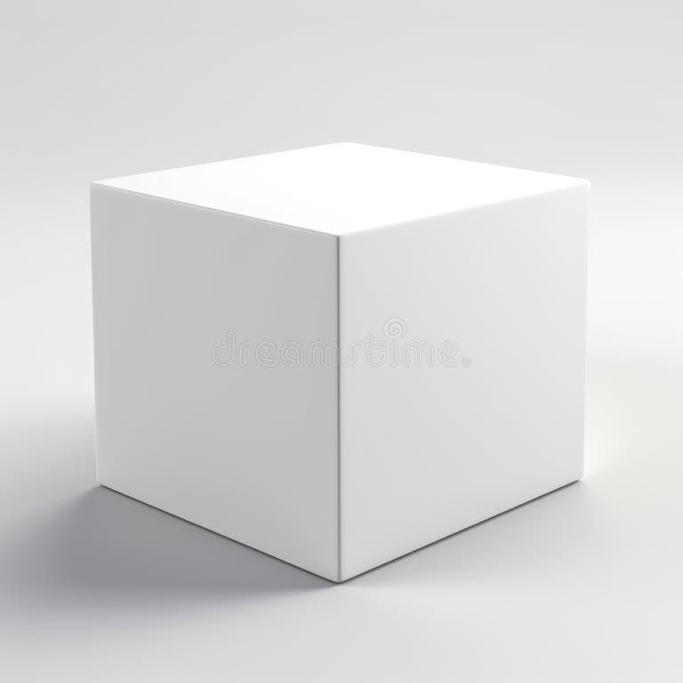 Empty Cube on White Background: Precise, Minimalist 3d Rendering Stock ...