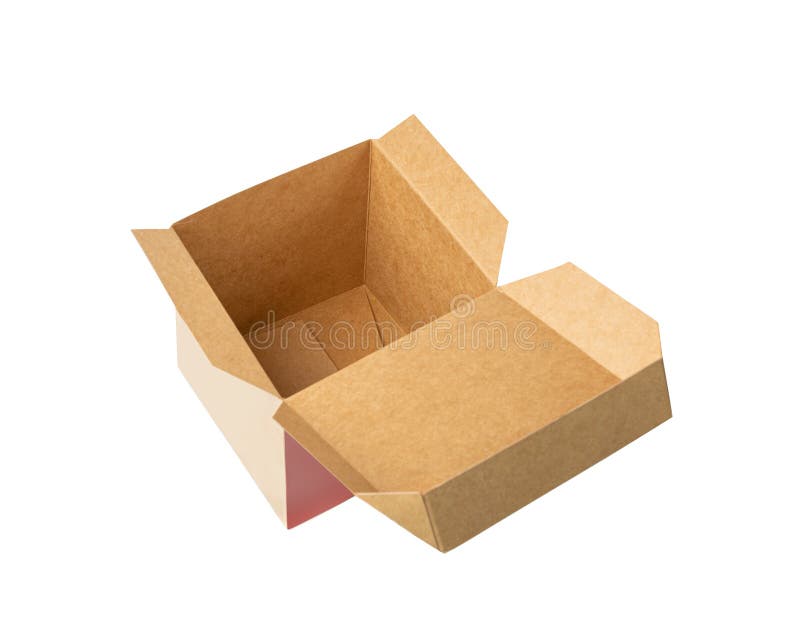 Empty Cubic Paper Box, Brown Cardboard Package Mockup, Ecological ...