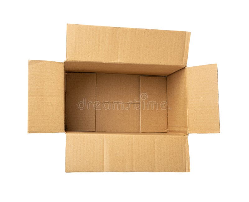 Empty Cubic Paper Box, Brown Cardboard Package Mockup, Ecological ...