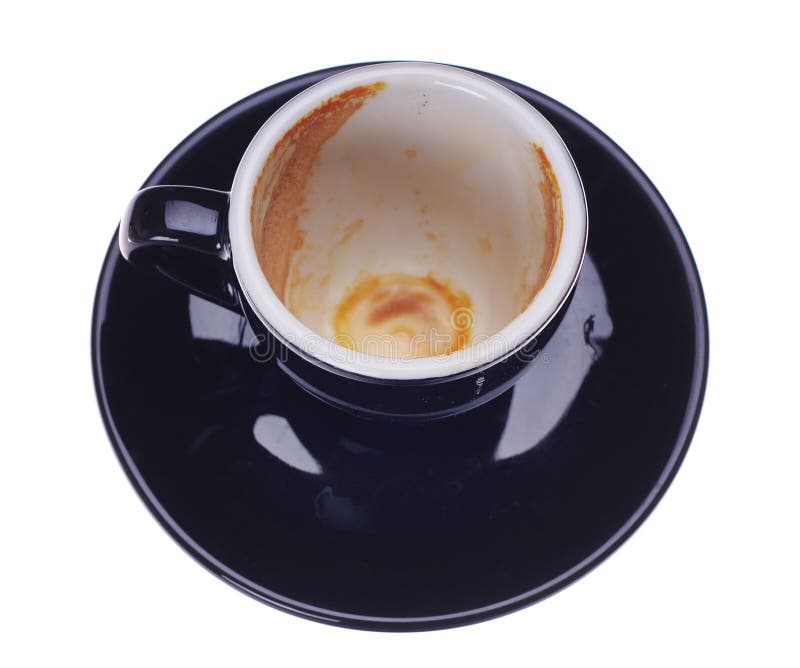 Empty cup. stock photo. Image of coffee, used, black, saucer - 7454780