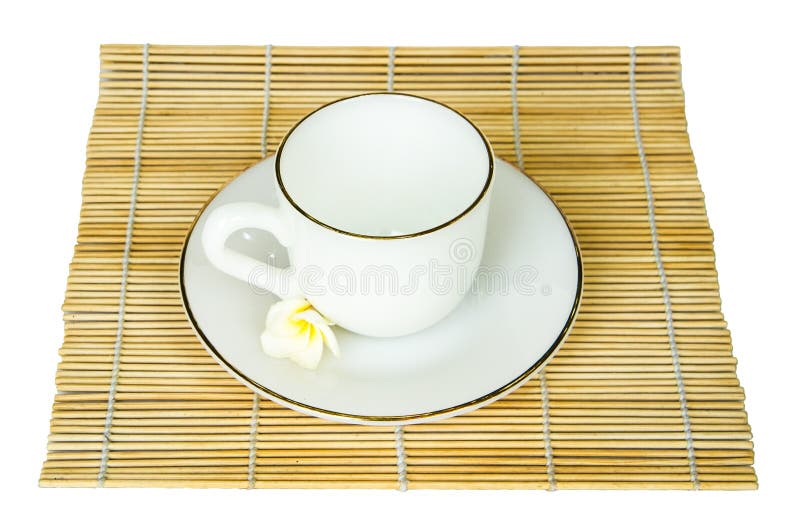 Empty Cup on the Bamboo Wrap Stock Image - Image of cafe, drink: 30589517