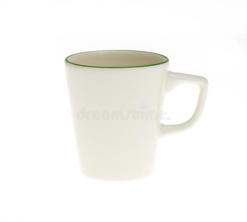 Empty Cup Isolated on White Background Stock Photo - Image of porcelain ...