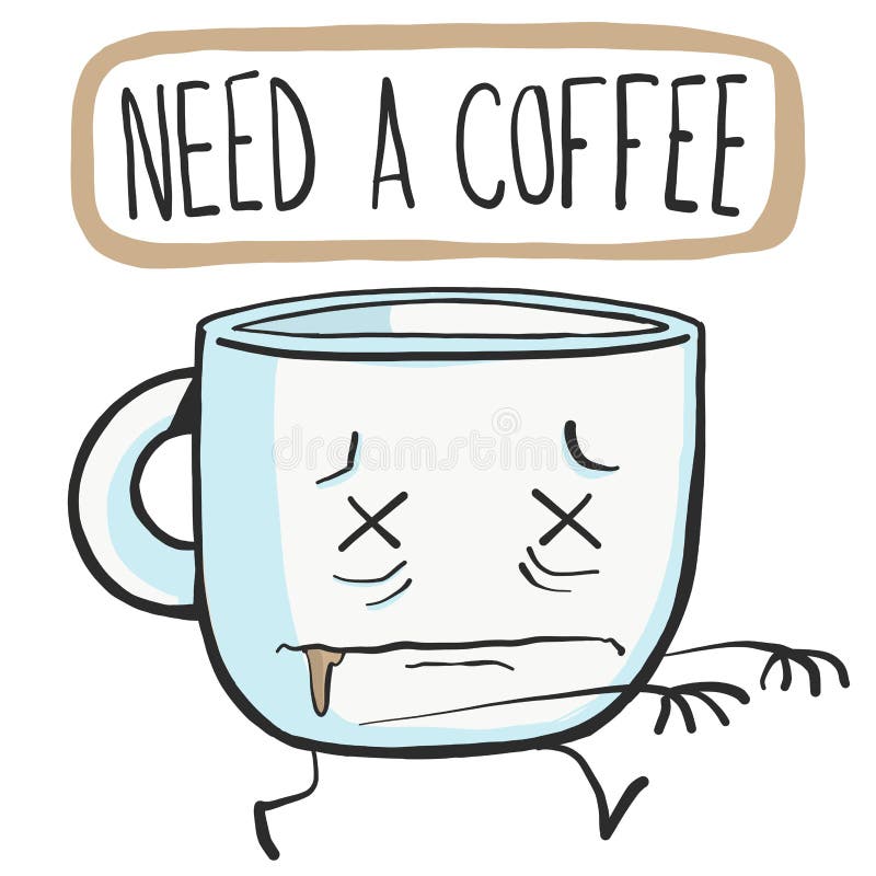 All You Need is Coffee Template Stock Vector - Illustration of aroma ...