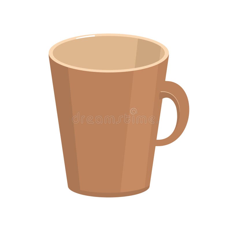 Empty Cup on White Background Stock Illustration - Illustration of ...