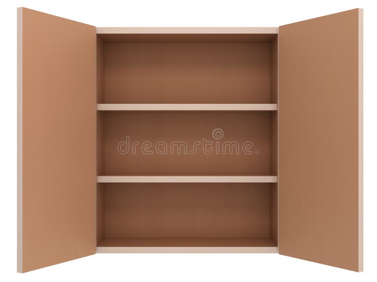Empty cupboard stock illustration. Illustration of open - 83318424