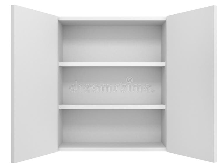 Empty cupboard stock illustration. Illustration of package - 83318756