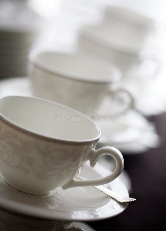 Empty cups stock photo. Image of coffee, decorative, white - 4392318