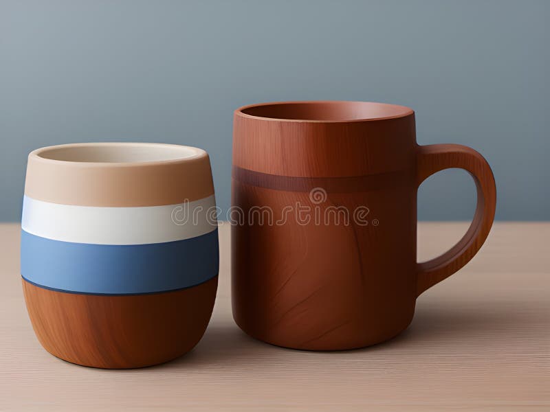 Empty Cups on White Background Stock Illustration - Illustration of ...