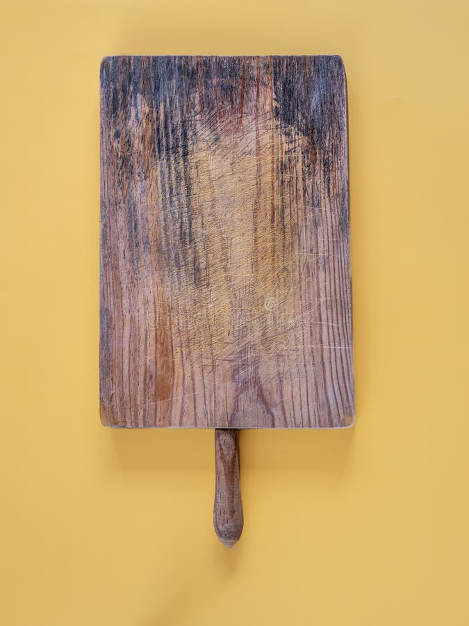 Empty Cutting Board on Yellow Stock Image - Image of view, empty: 193195827