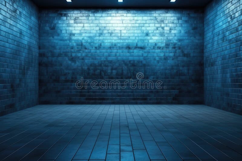 Empty Cyberspace Room and Smooth Floor with Interesting Light Glare ...