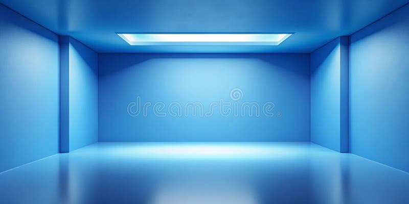 Empty 3D Blue Studio Room Background Stock Illustration - Illustration ...