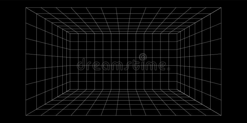 Empty 3D Gridded Space Background for Product Placement. Stock ...
