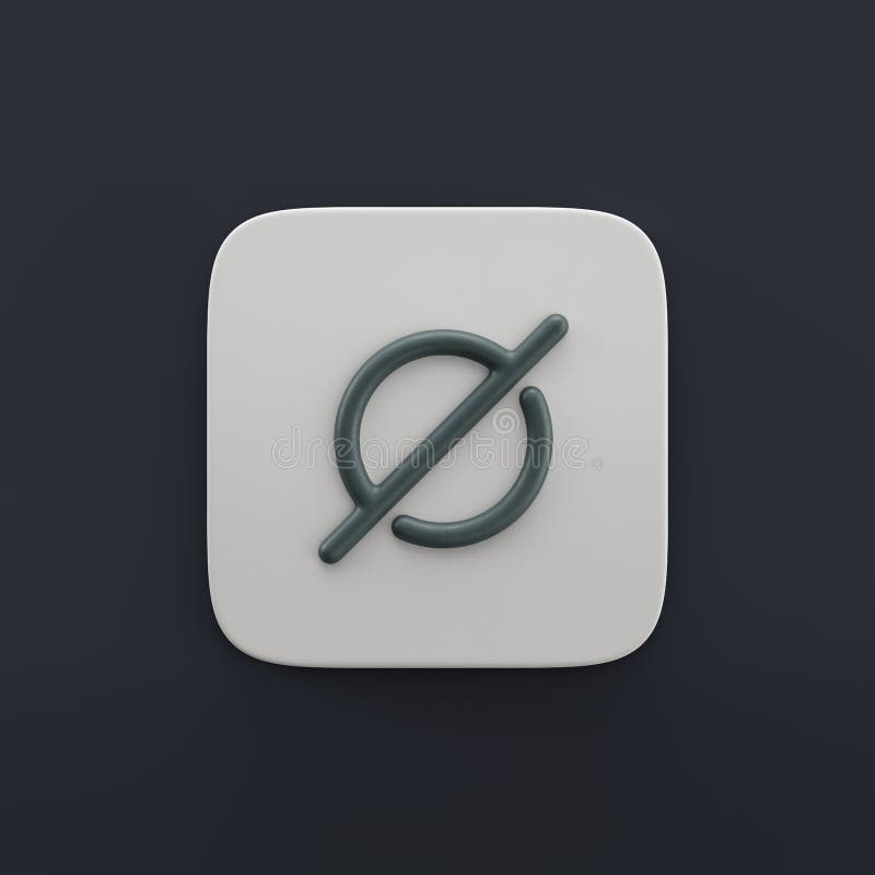 Empty 3d Icon, Outilne Design and Development Icon in Grey Color on a ...