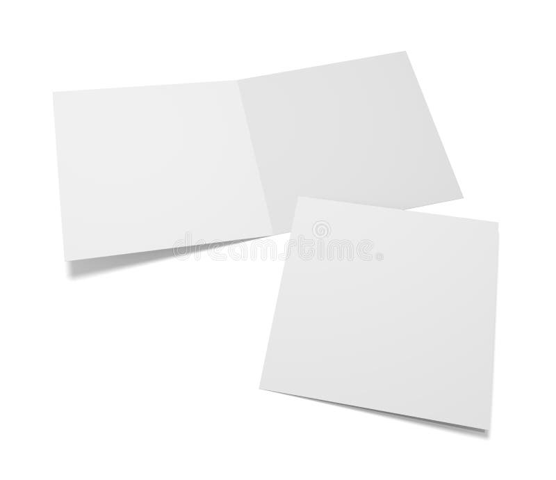 Empty 3d Illustration Greeting Cards with Cover on White Stock ...