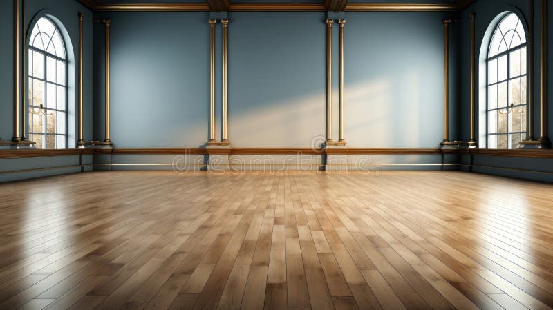 Empty Dance Area. Generative AI. Stock Illustration - Illustration of ...