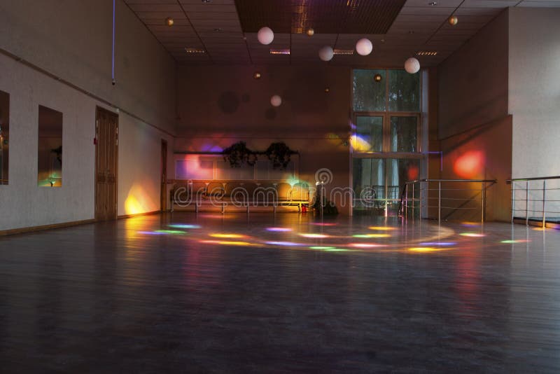Empty Dance Hall with Colored Lights/dance Hall Stock Photo - Image of ...