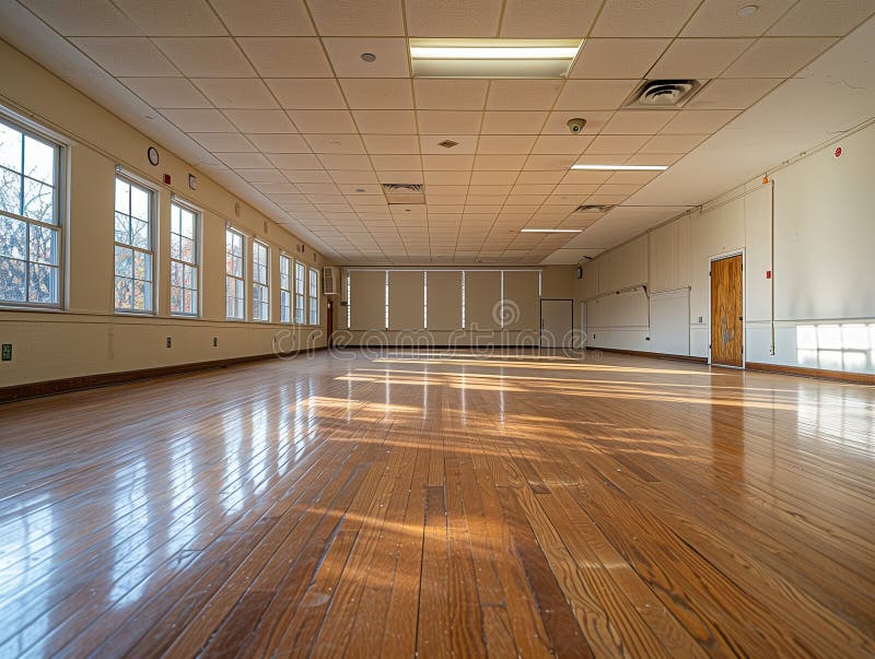 Empty Dance Studio, Yoga Hall, Minimalist Modern Interior Design Stock ...