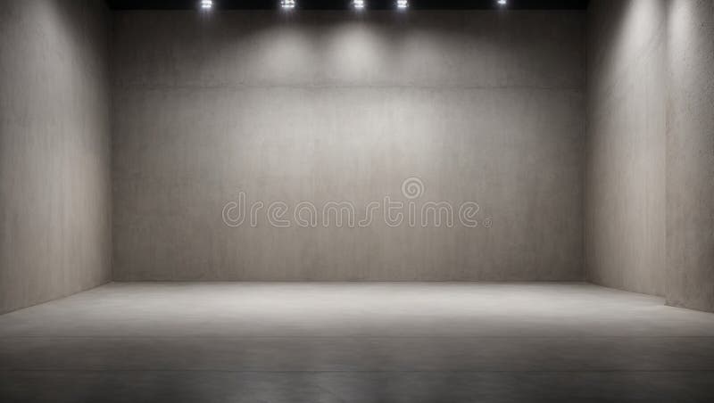 Empty Dark Abstract Cement Wall and Studio Room with Smoke Float Up ...