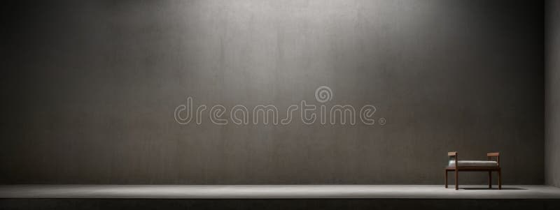 Empty Dark Abstract Cement Wall and Studio Room with Smoke Float Up ...