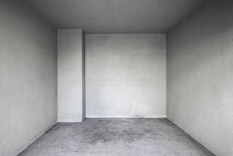 Empty Dark Basement Concrete Room Stock Image - Image of hard, hall ...
