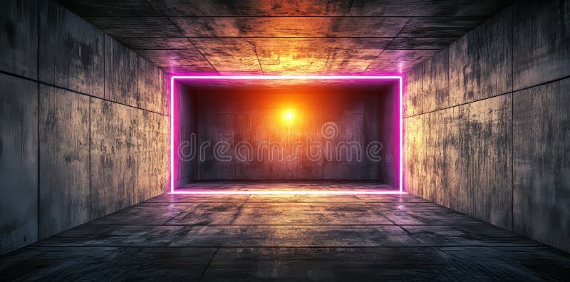 An Empty and Dark Cyber Underground Storage Bunker is Depicted in this ...