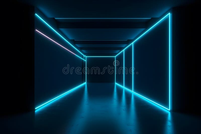Empty Dark Futuristic Sci Fi Big Hall Room with Lights. Neural Network ... Empty Dark Futuristic Sci Fi Big Hall Room with Lights. Neural Network ...