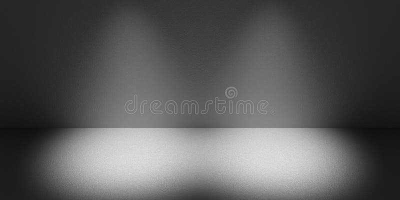 Empty Dark Gray Abstract Scene, Studio for Shooting, Illuminated by Two ...