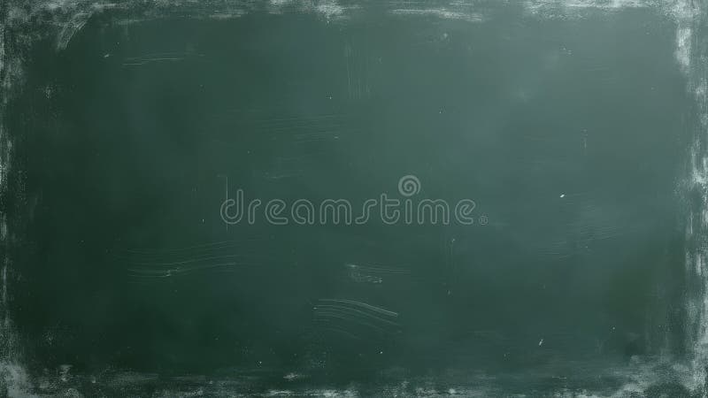 Empty Dark Green Chalkboard with Chalk Dust Border Stock Illustration ...
