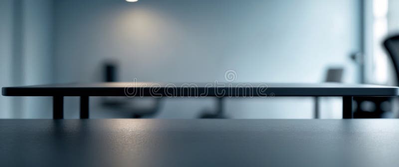 Empty Dark Grey Desk with Blurred Office Background - Excellent for ...