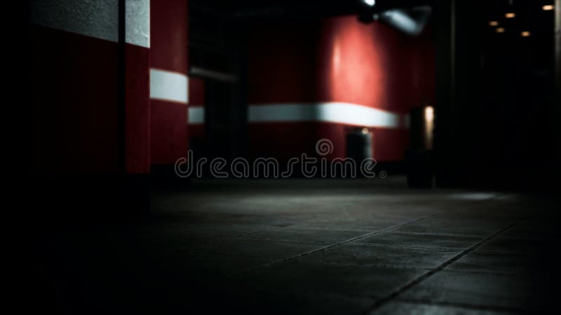 Empty Dark Hospital Laboratory Corridor Stock Image - Image of empty ...