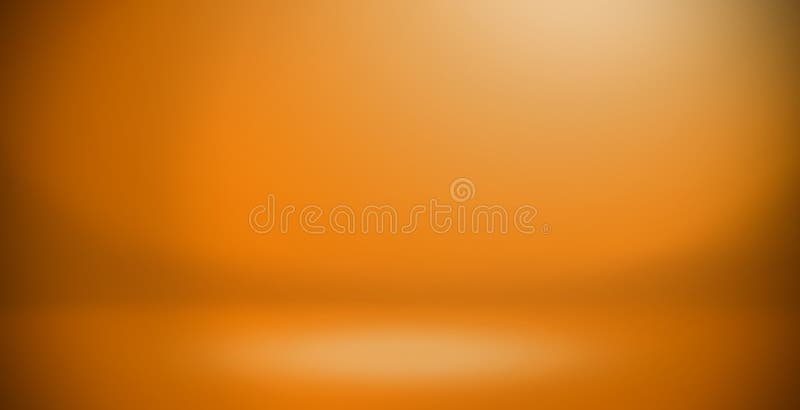 Empty Dark Orange Studio Room Stock Illustration - Illustration of desk ...