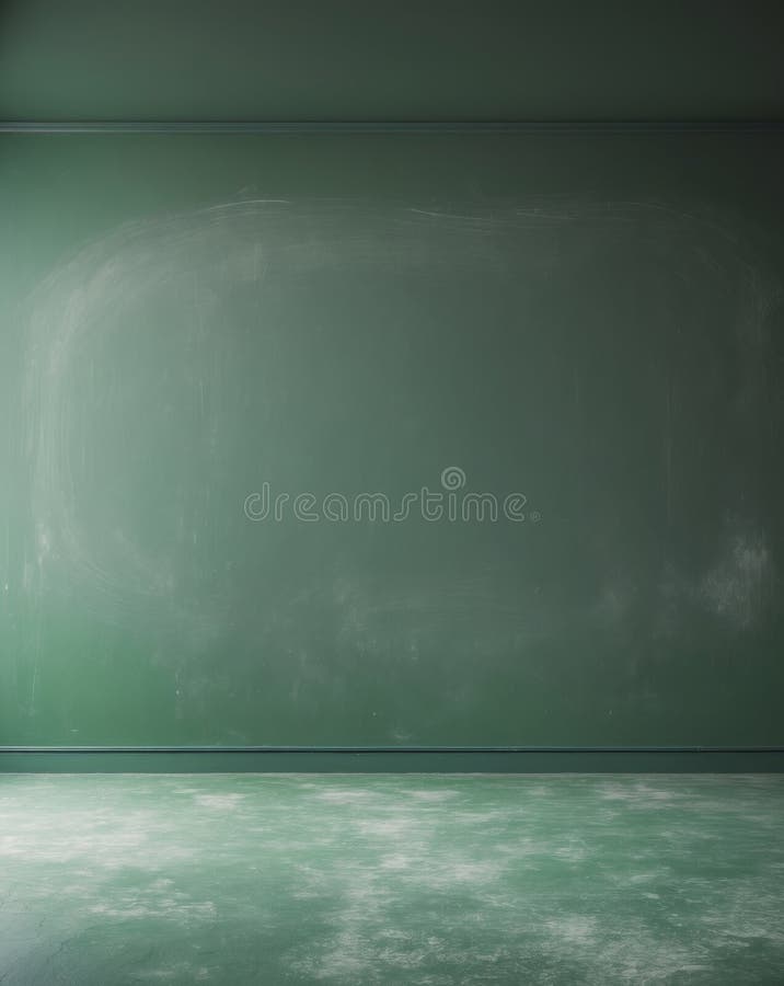 Empty Dark Space Chalk Rubbed Out on Green Chalkboard Background in ...