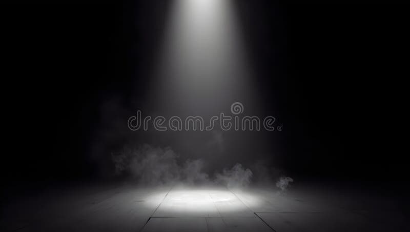 Empty Dark Stage Background with Dramatic Spotlight Beam – Theatrical ...