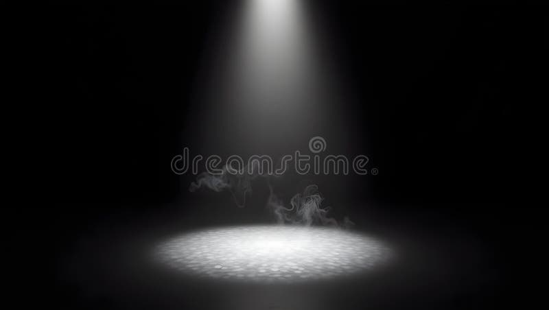 Empty Dark Stage Background with Dramatic Spotlight Beam – Theatrical ...