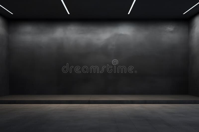 Empty Dark Store Wall for Logo Stock Illustration - Illustration of ...