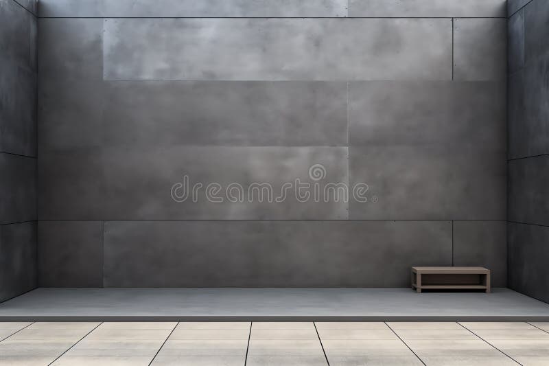Empty Dark Store Wall for Logo Stock Illustration - Illustration of ...