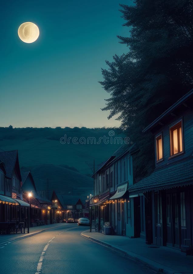 Empty Dark Street Asphalt Scene Background, Night View of the Street ...