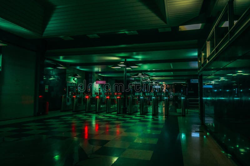Empty Dark Train Station Entrance Stock Photo - Image of railway ...