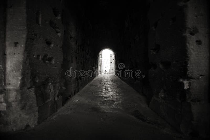 Empty Dark Tunnel stock image. Image of doorway, walls - 6371963